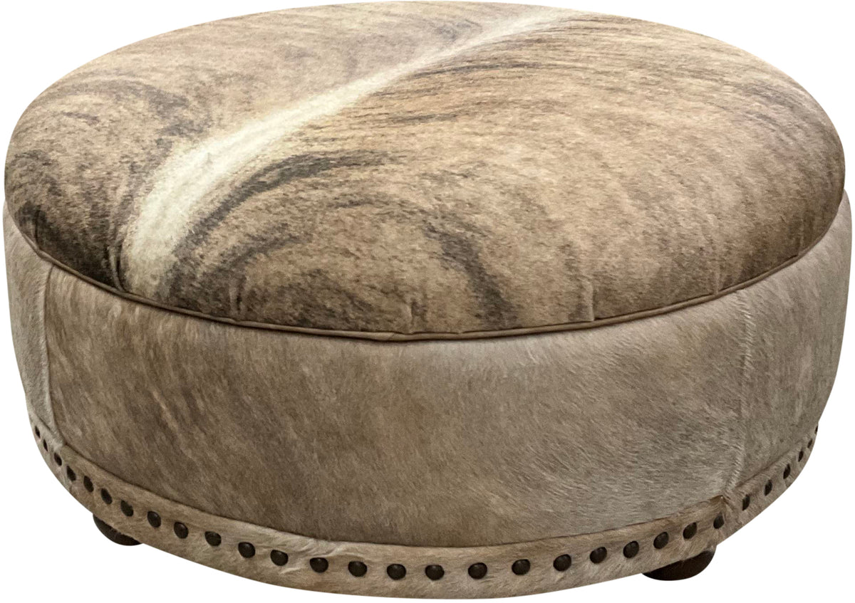 Prairie Dunes Storage Ottoman - 42" Round – Great Blue Heron Furniture