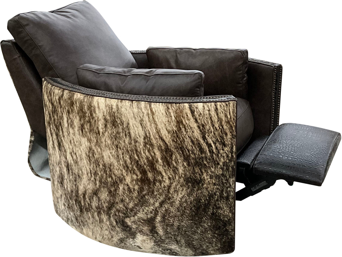 Split Rail Swivel Recliner – Great Blue Heron Furniture