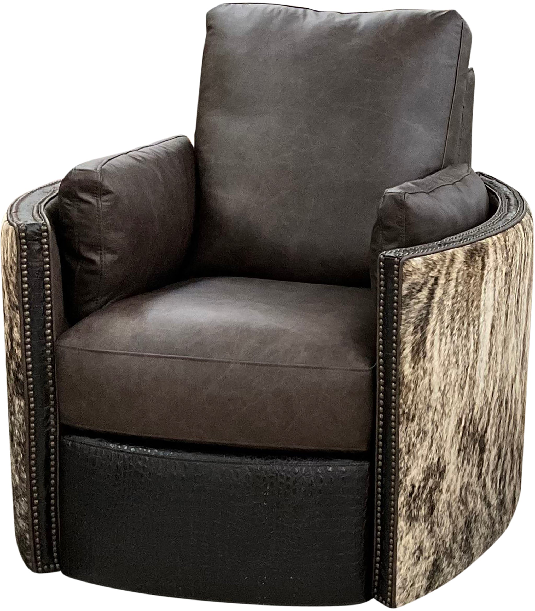Split Rail Swivel Recliner – Great Blue Heron Furniture