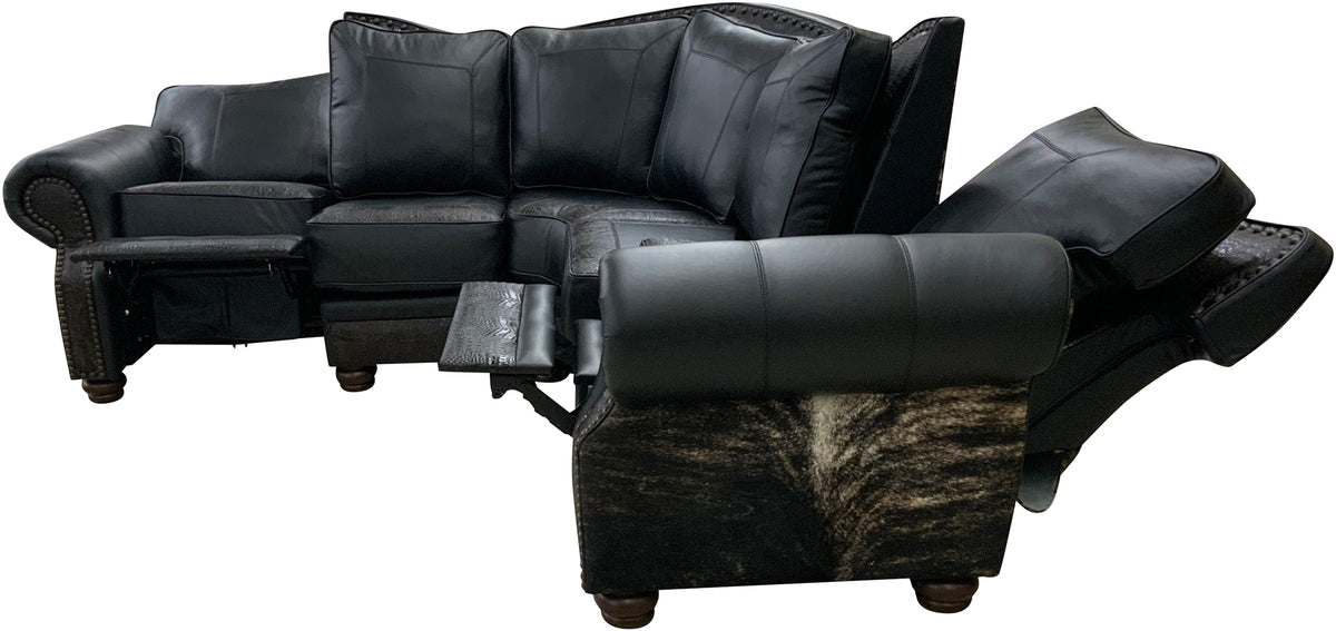 Midnight Rider Double Reclining Sectional Sofa – Great Blue Heron Furniture
