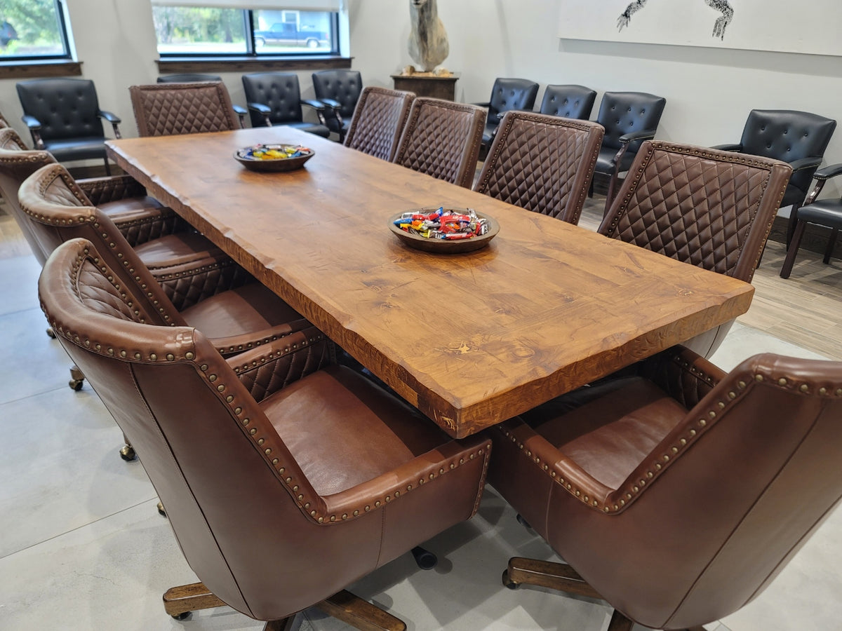 Custom Knotty Alder Conference Table – Great Blue Heron Furniture