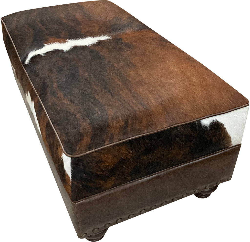 Cowhide Ottoman - 45" x 24" – Great Blue Heron Furniture