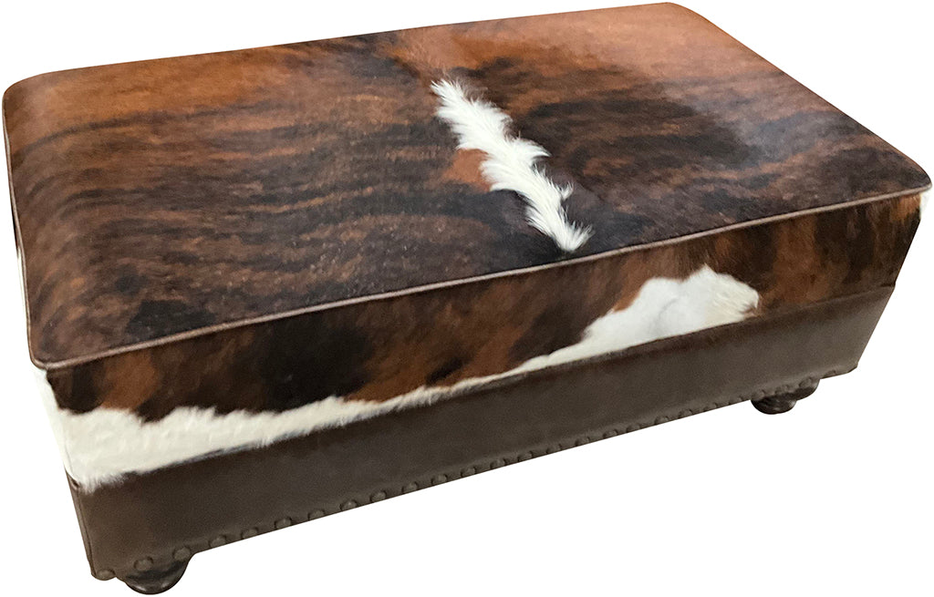 Cowhide Ottoman - 45" x 24" – Great Blue Heron Furniture