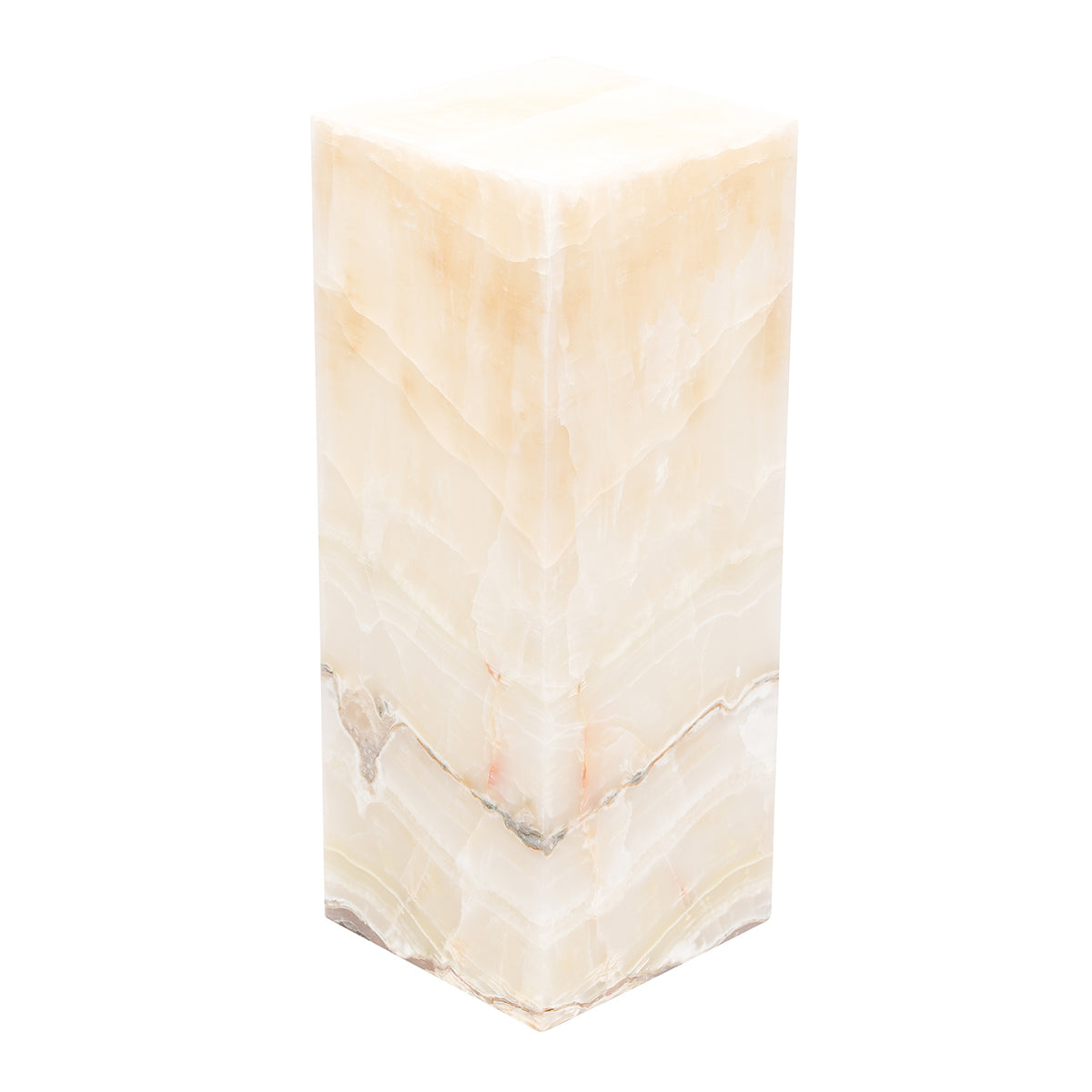 Medium Cube Smooth Edge White Ice Lamp – Great Blue Heron Furniture