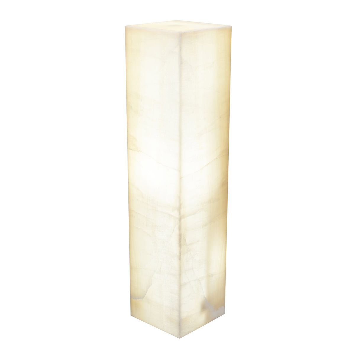 Large Cube Smooth Edge White Ice Lamp – Great Blue Heron Furniture
