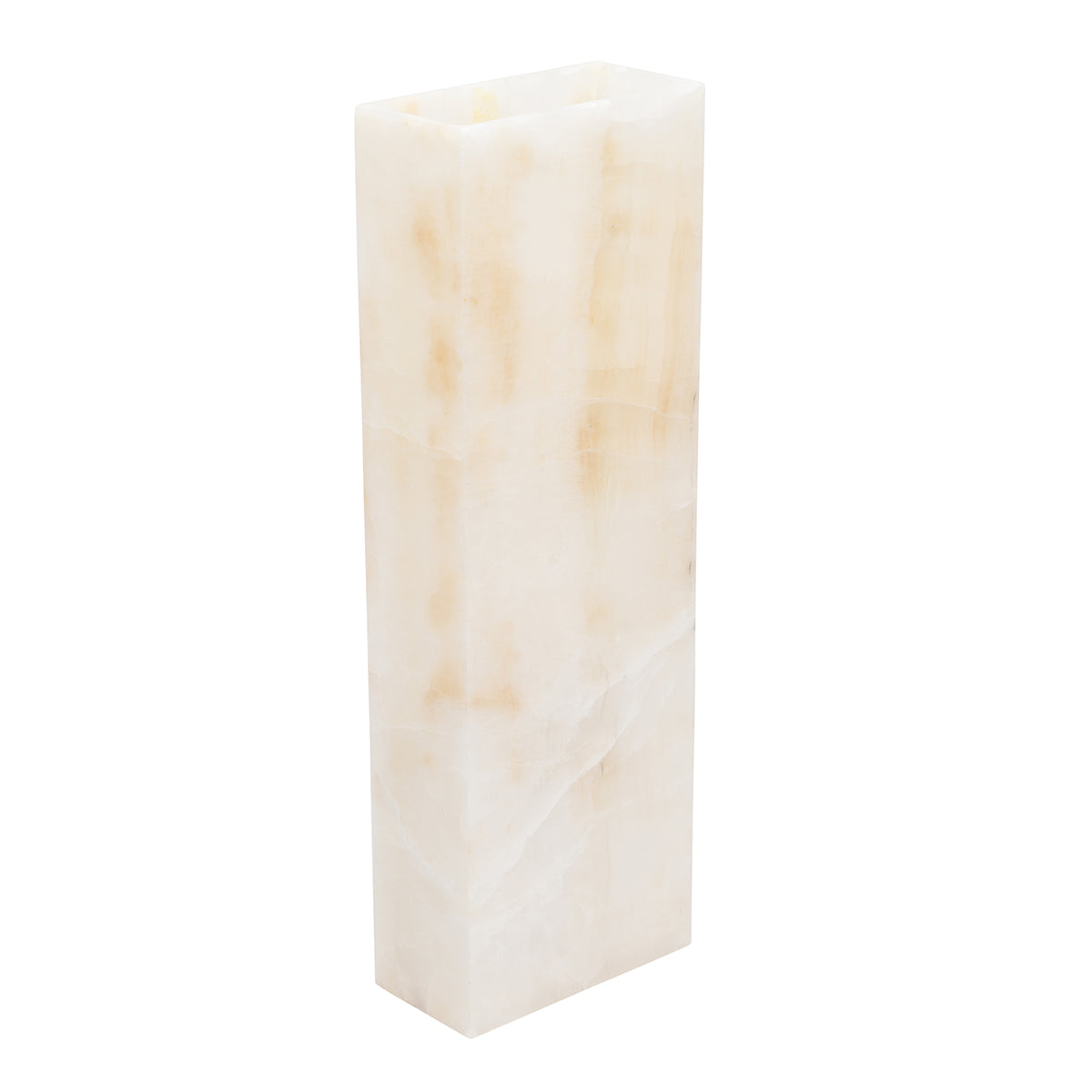 Medium Rectangle Smooth Edge White Ice Lamp – Great Blue Heron Furniture