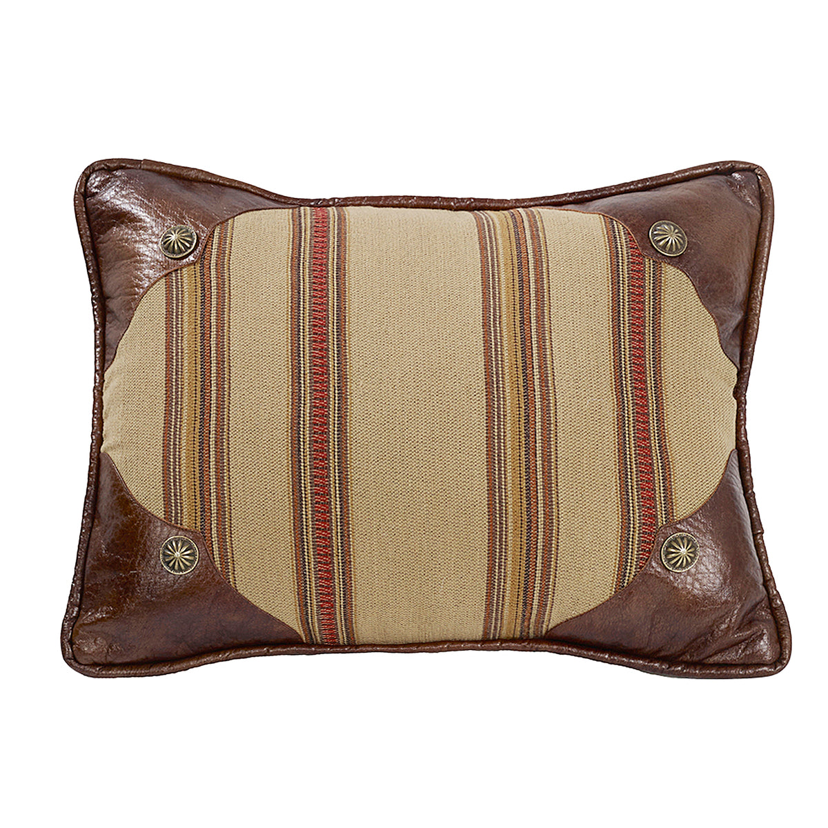 Ruidoso Oblong Striped Pillow w/Scalloped Corners – Great Blue Heron ...